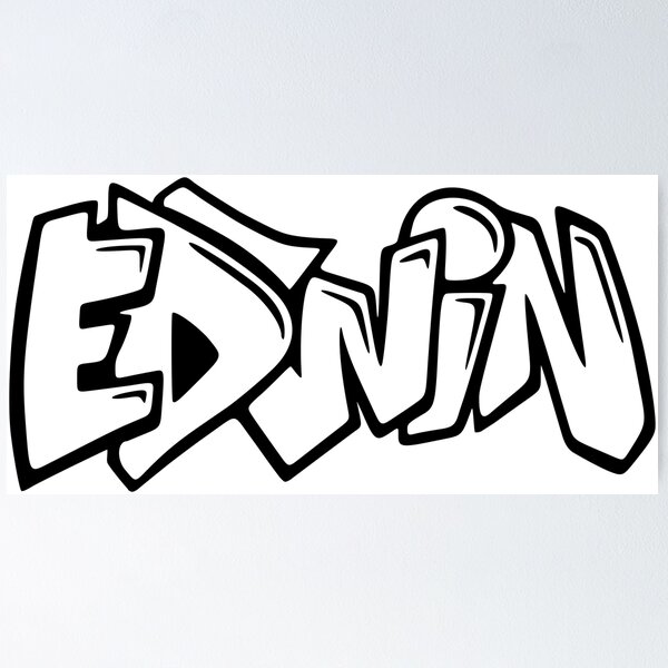 "Edwin - Graffiti Name Design" Poster for Sale by NameThatShirt | Redbubble