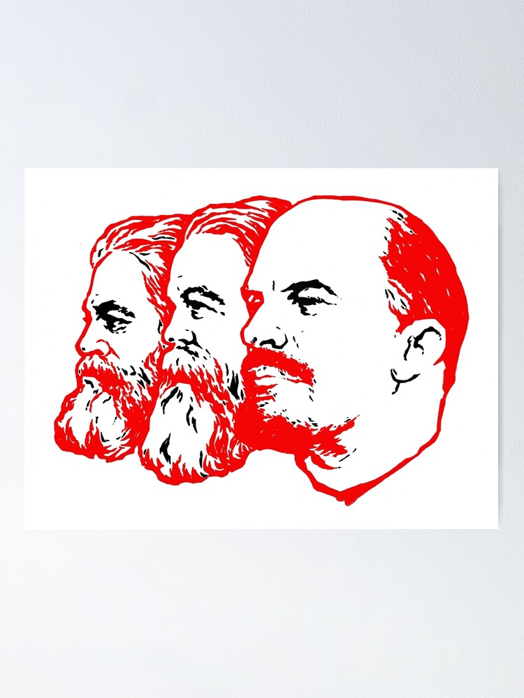 "Marx, Engels, Lenin, Communist German Propaganda Poster" Poster for ...