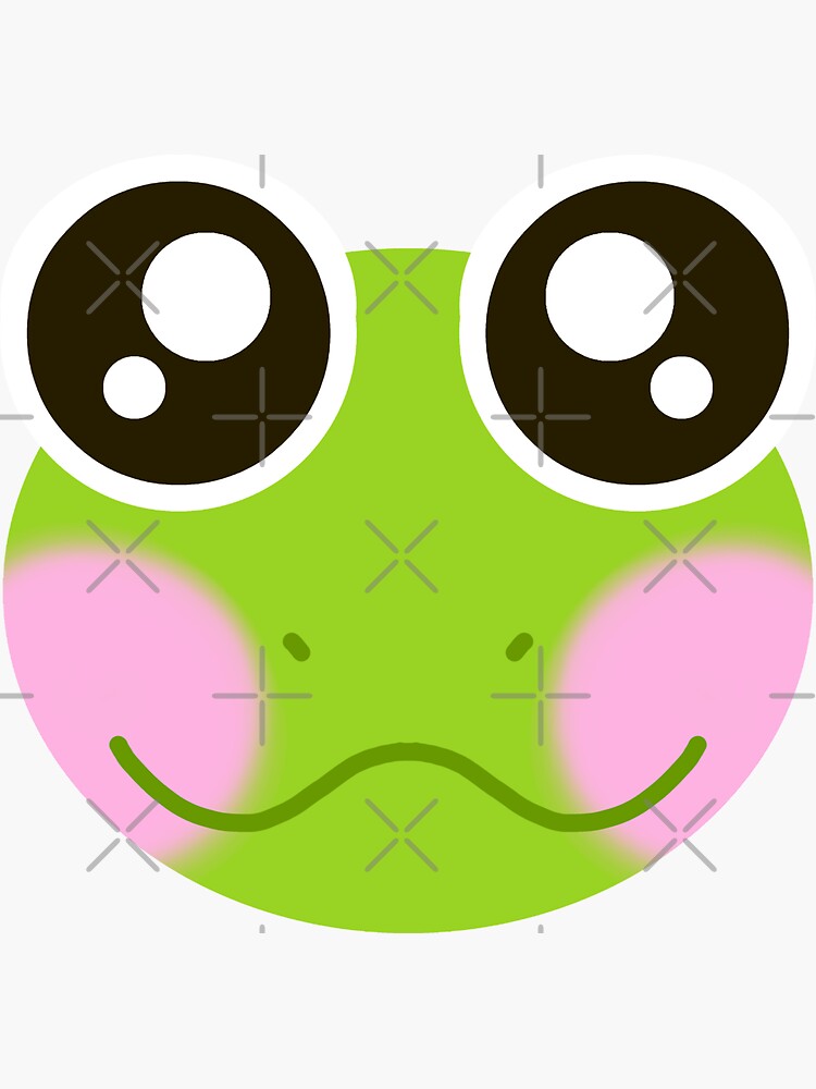"Simple Chibi Frog Head" Sticker for Sale by Rainy-Kitten | Redbubble