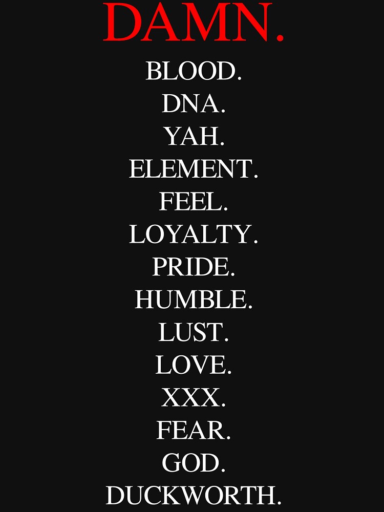 "Kendrick Lamar DAMN" T-shirt for Sale by sophiebrochard | Redbubble ...