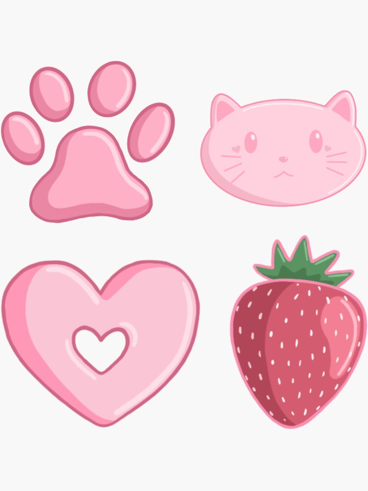 "Cute Pink Pack" Sticker for Sale by Omi-Art | Redbubble