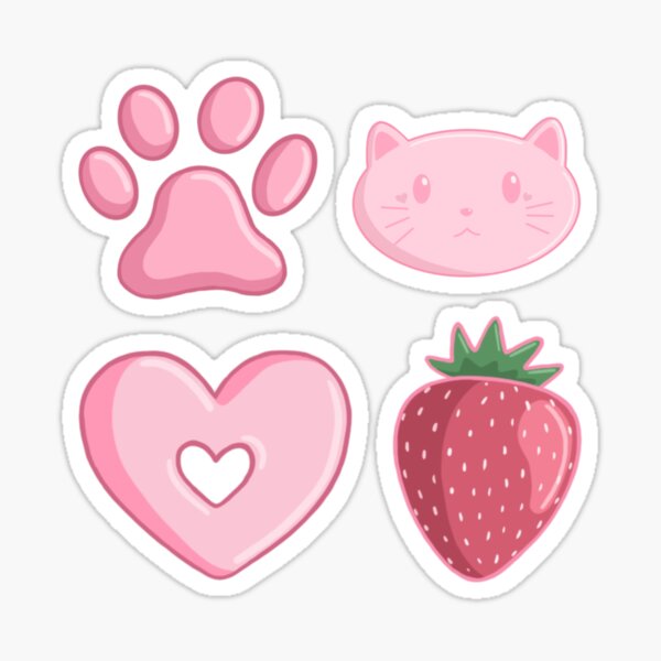 "Cute Pink Pack" Sticker for Sale by Omi-Art | Redbubble