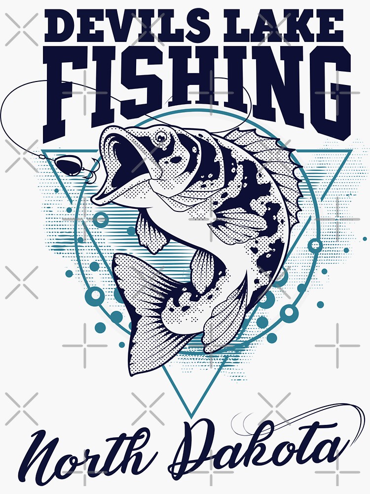 "Devils lake north Dakota fishing spot" Sticker for Sale by THEWFBD ...