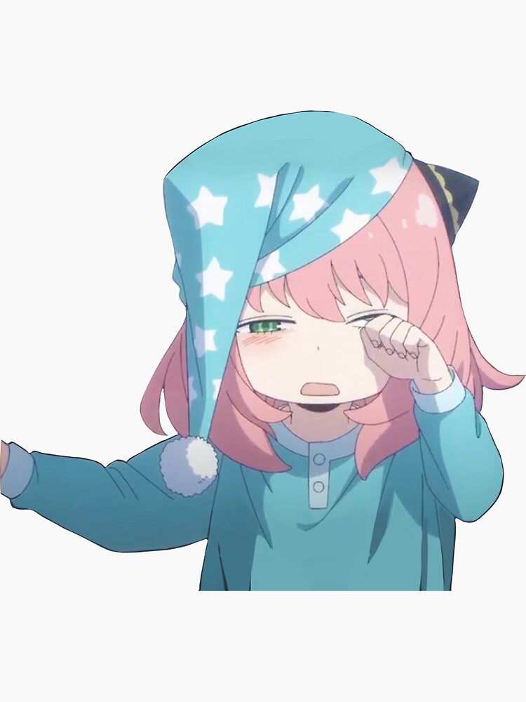 "sleepy Anya - SPYxFAMILY" Sticker for Sale by Animelove1000 | Redbubble