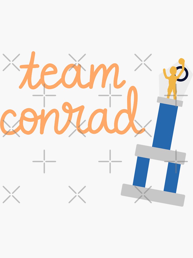 "Team Conrad" Sticker by mutualletters | Redbubble