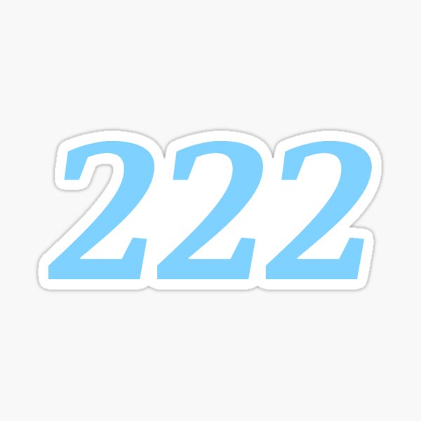 "Angel Number 222 (Blue Aura)" Sticker for Sale by Poojashahhh | Redbubble