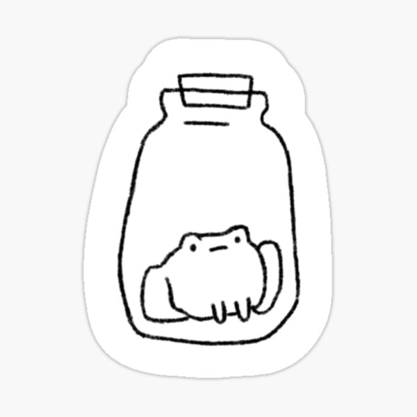 "frog in a jar" Sticker for Sale by lh222 | Redbubble