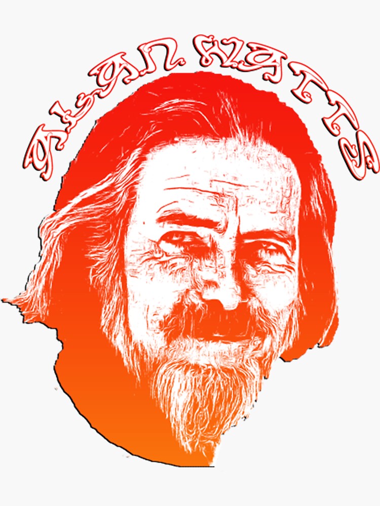 "Alan Watts - Psychedelic Zen" Sticker for Sale by Arnulfoe0c4ad ...