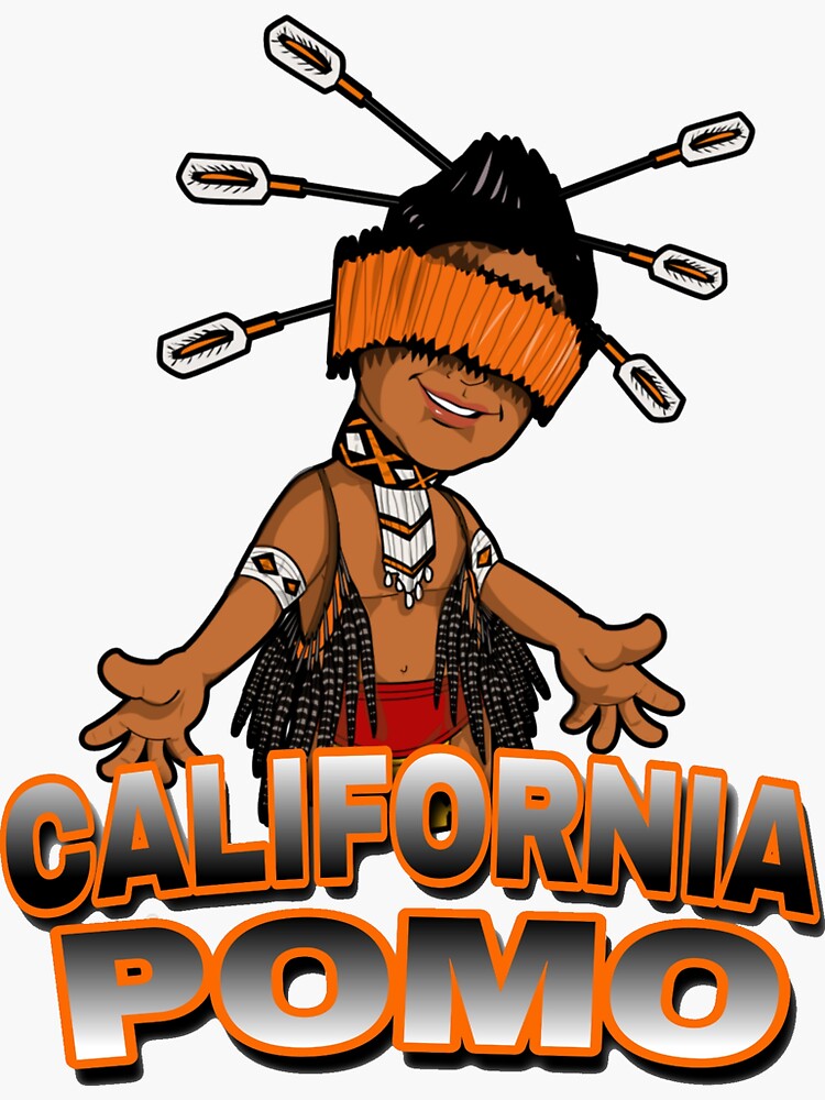 "CALIFORNIA POMO" Sticker for Sale by CVM-Designs | Redbubble