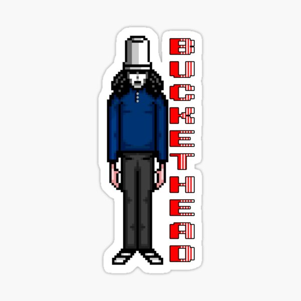"Buckethead Sprite (With Text)" Sticker for Sale by NateArtDesign ...