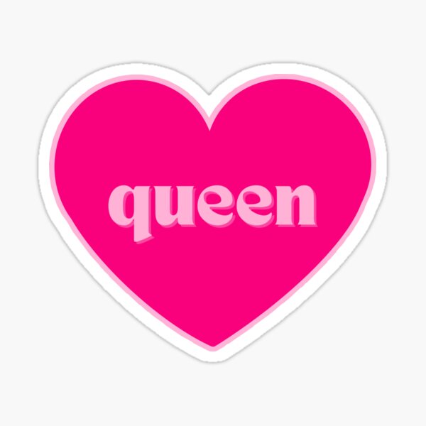 "Hot Pink Queen Heart " Sticker for Sale by IslaC38 | Redbubble