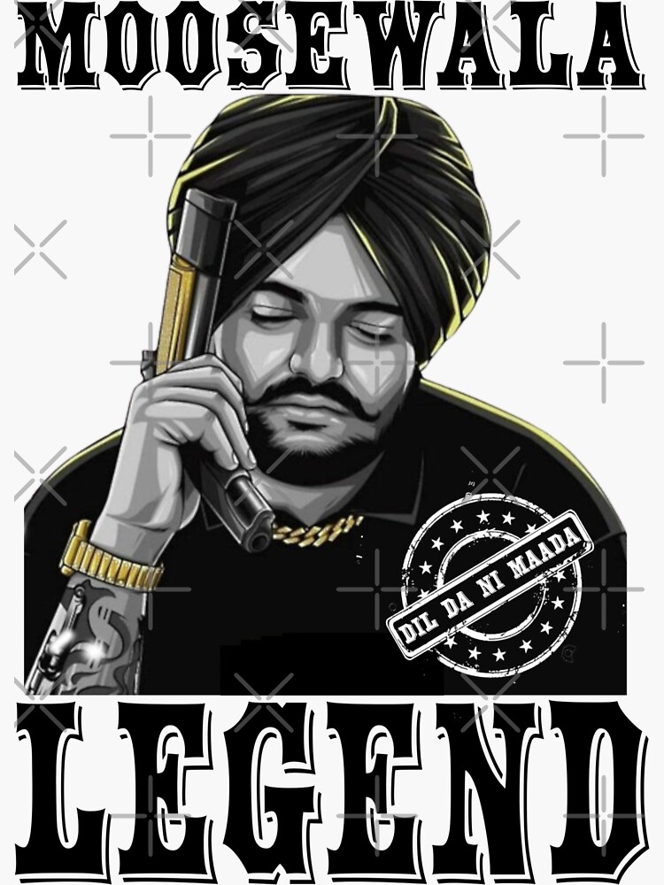 "sidhu moose wala sticker" Sticker for Sale by vpaints | Redbubble