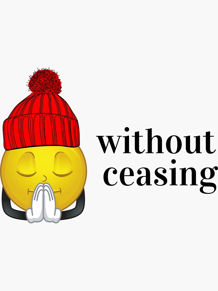 "Pray without ceasing - Emoji" Sticker for Sale by Berbha2nde | Redbubble