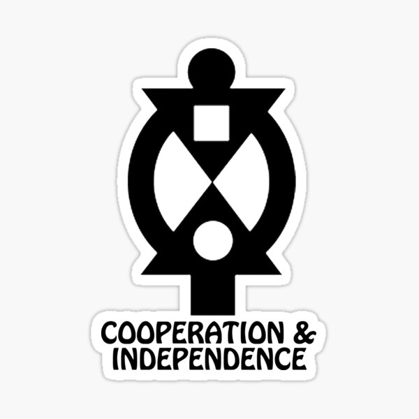 "T-Shirt Adinkra Symbol: Cooperation" Sticker for Sale by Keith ...