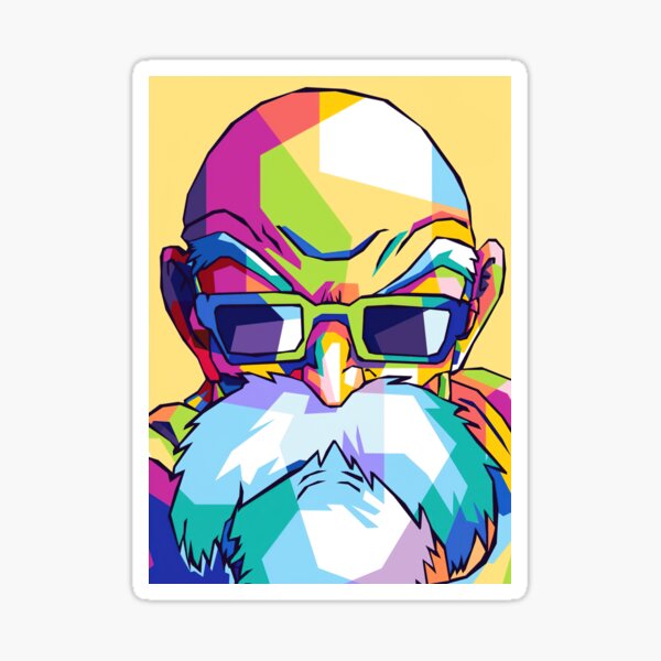"master roshi dragon ball" Sticker for Sale by DanielDutkosky | Redbubble