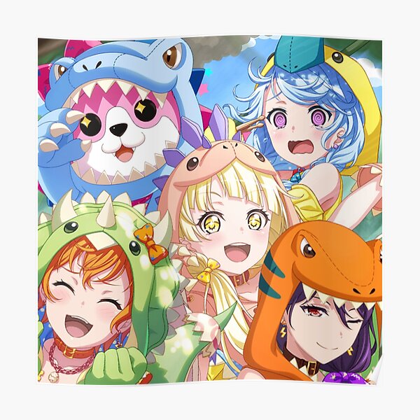 Póster «BanG Dream Bandori Hagumi Misaki Kanon Kokoro Kaoru Happy ...