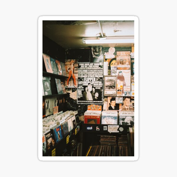"Record Shop" Sticker for Sale by wilderae | Redbubble