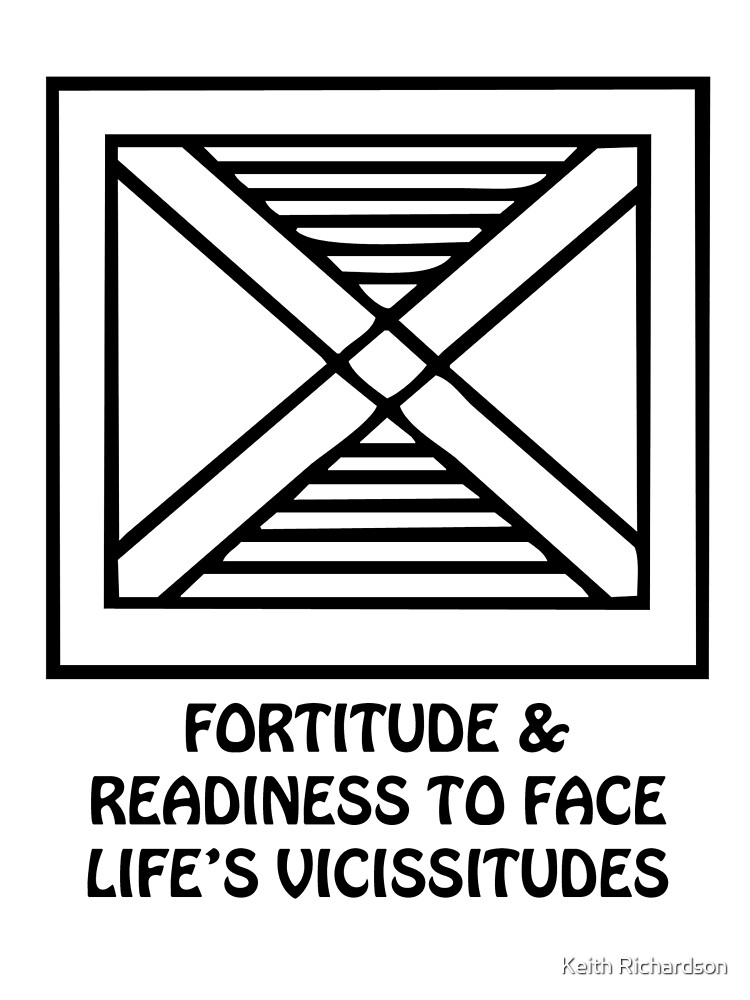 "T-Shirt Adinkra Symbol: Fortitude" Art Print by keithcr | Redbubble