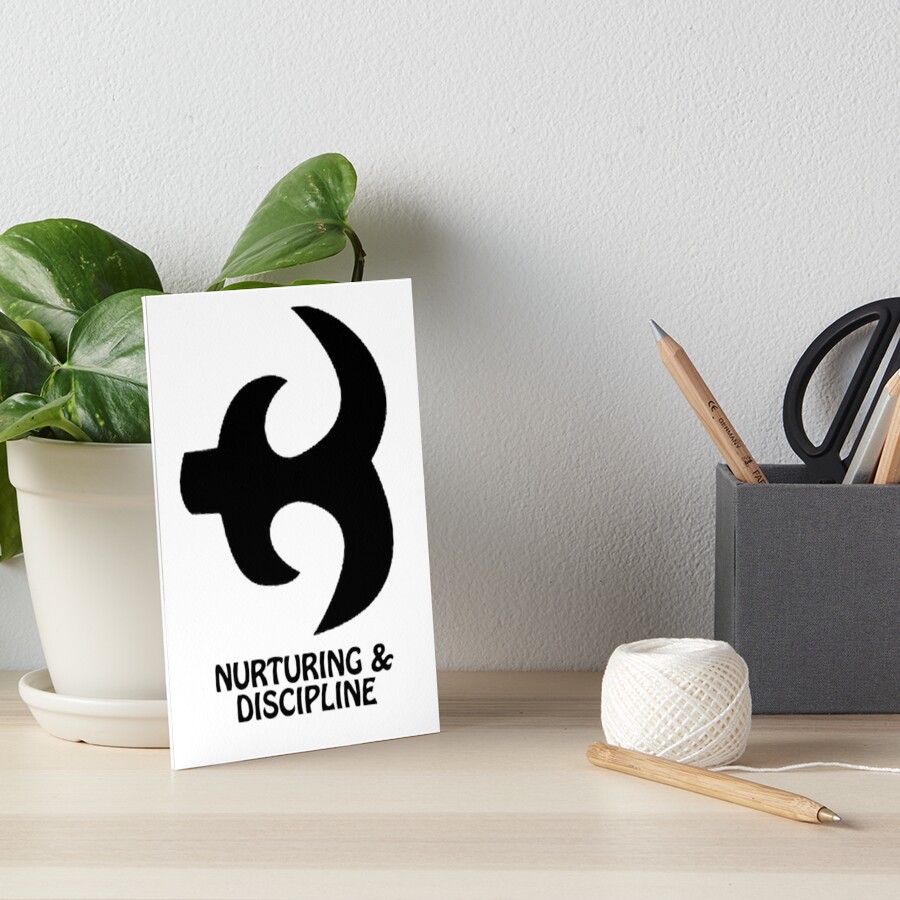 "T-Shirt Adinkra Symbol: Discipline" Art Board Print for Sale by ...