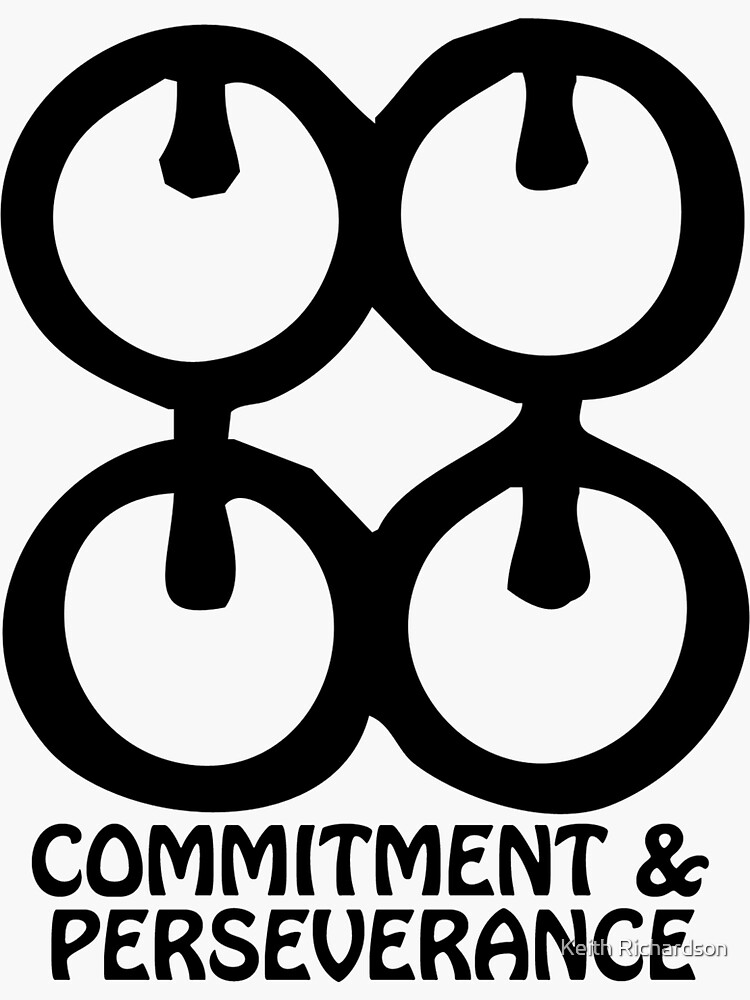 "T-Shirt Adinkra Symbol: Perseverance & Commitment" Sticker for Sale by ...