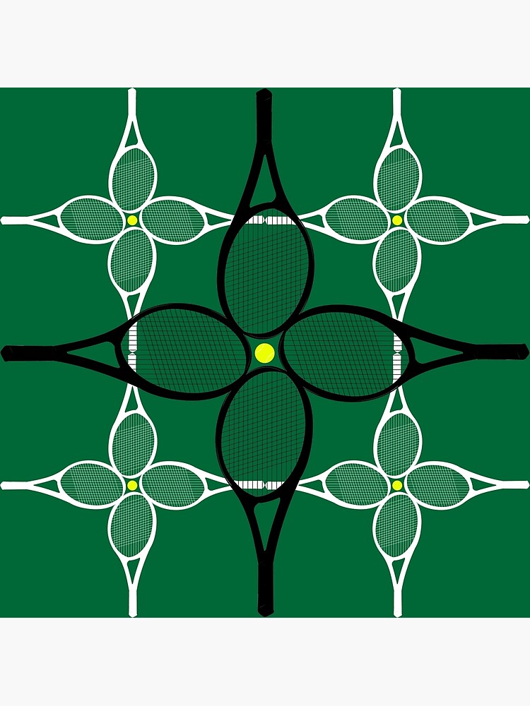 "Tennis Racket Pattern - Wimbledon Green" Poster for Sale by ...