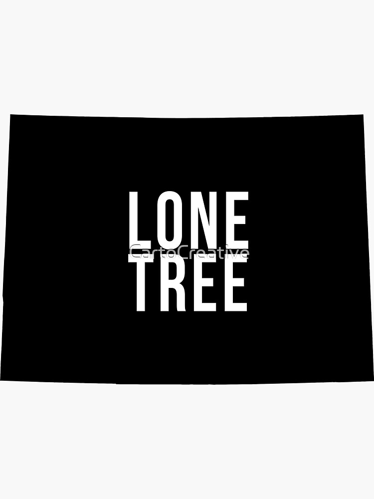 "Lone Tree, Colorado Silhouette" Sticker for Sale by CartoCreative ...