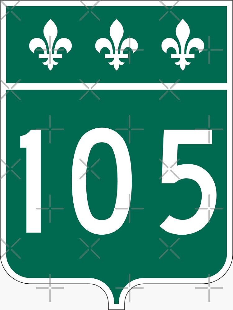 "Quebec Route 105." Sticker by BryanChien | Redbubble