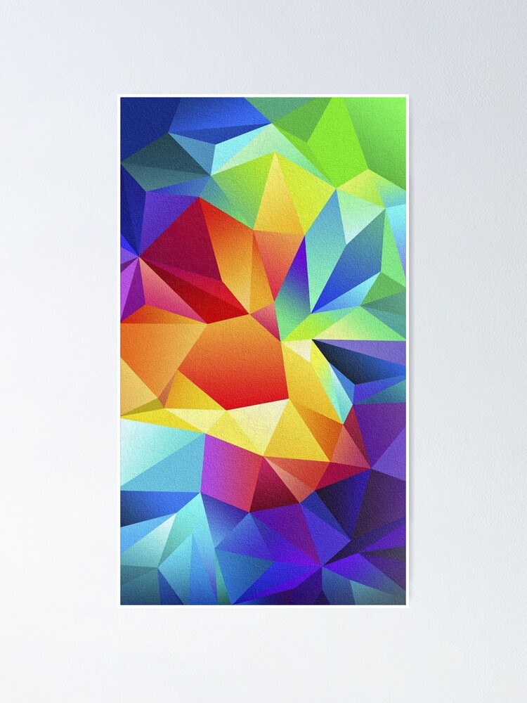 "Abstract Cubism Multicolor Polygon Shards" Poster by misdememeor ...
