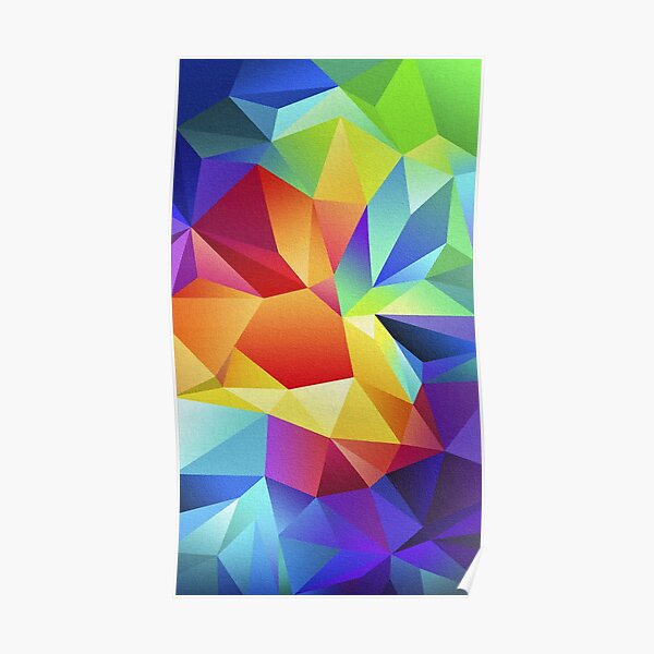 "Abstract Cubism Multicolor Polygon Shards" Poster by misdememeor ...