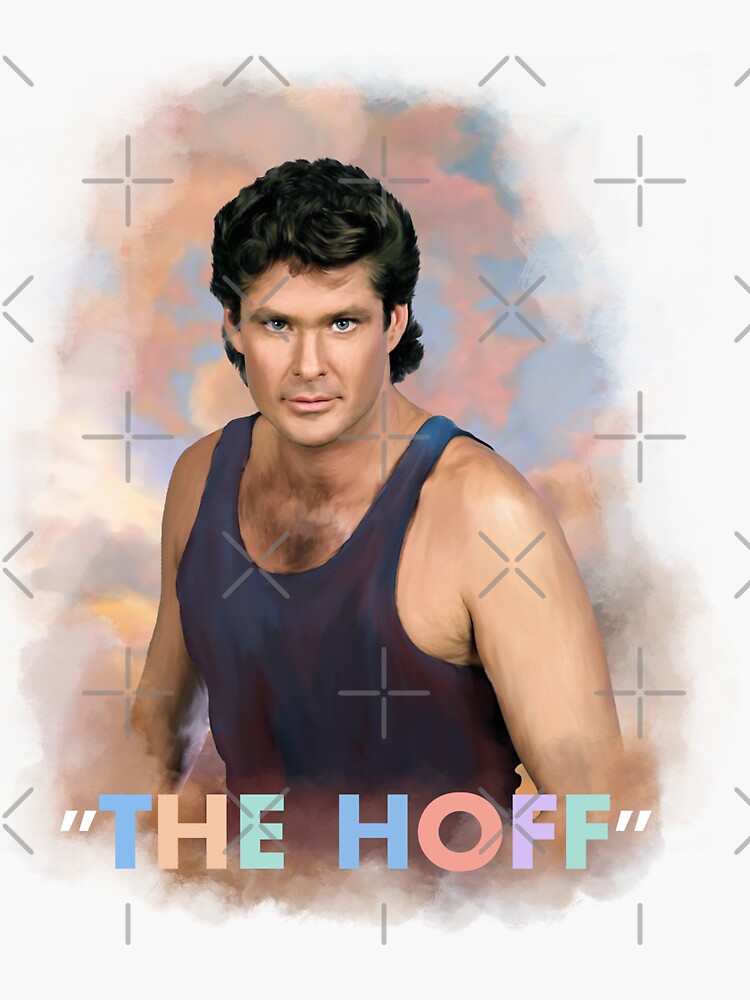 ""The Hoff" David Hasselhoff" Sticker for Sale by Art-by-Rohan | Redbubble