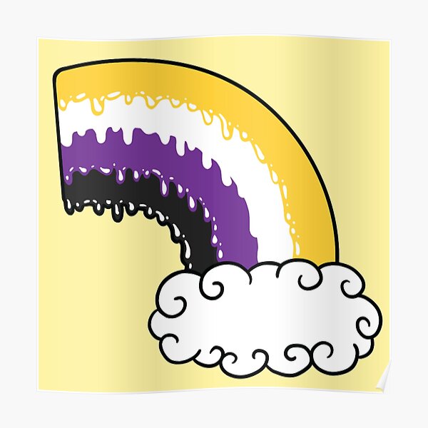 "Non-Binary Rainbow" Poster for Sale by SavageHeroes | Redbubble