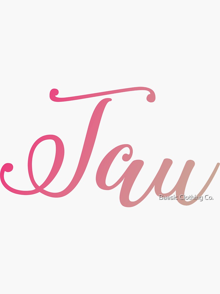 "Tau Pink Gradient" Sticker for Sale by BaesicClothing | Redbubble