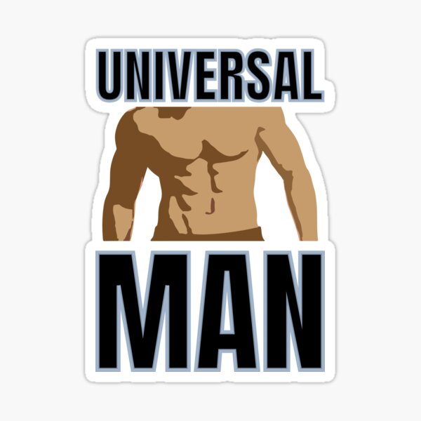 "Universal Man" Sticker for Sale by Choopy-art | Redbubble
