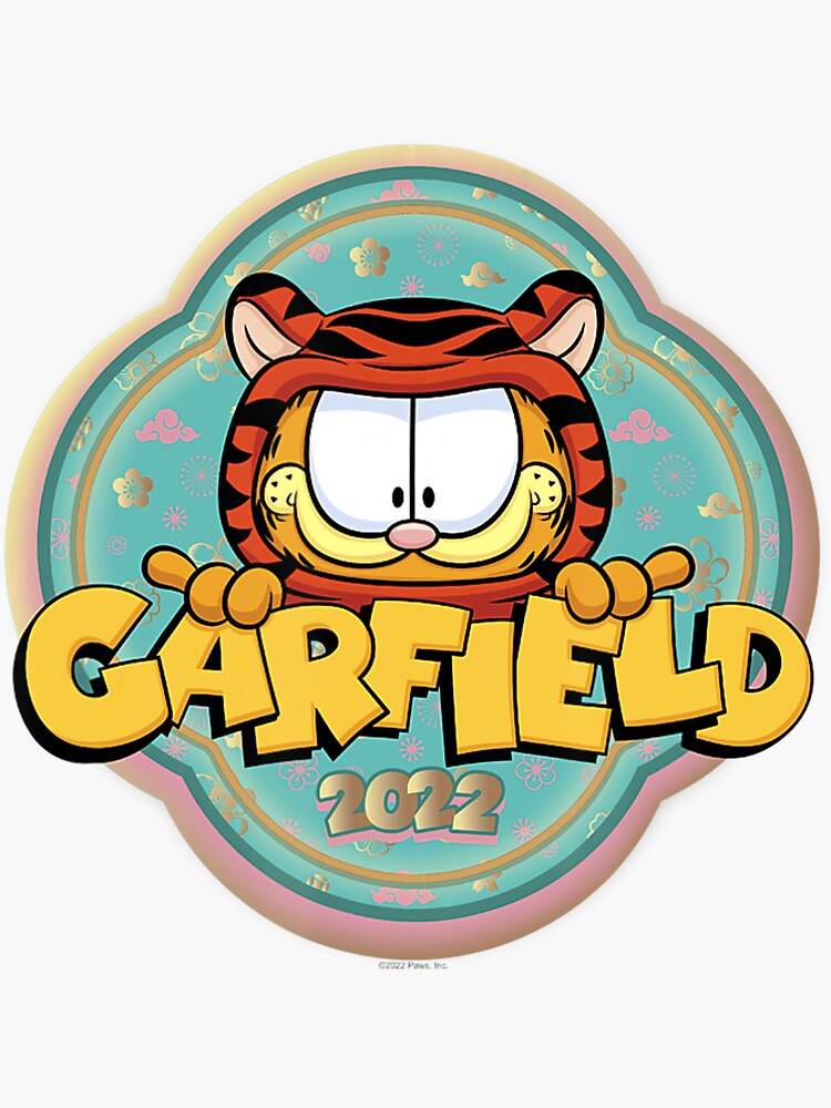 "Garfield Chinese New Year Garfield 2022 Badge " Sticker for Sale by ...