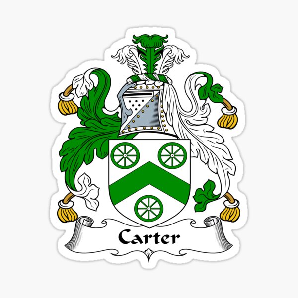 "Carter" Sticker by HaroldHeraldry | Redbubble