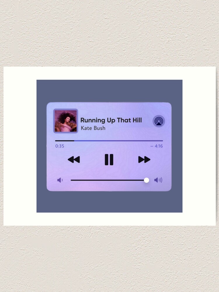 "Running Up That Hill - Kate Bush | Stranger Things | Music Bubble" Art ...