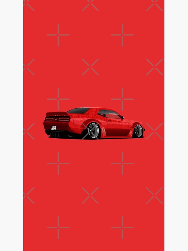 "Hellcat challenger widebody red dodge" Sticker by SHfe | Redbubble