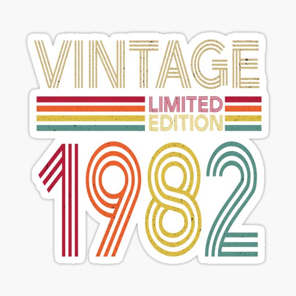 "40 Years Old Gifts Vintage Retro 1982 40th Birthday" Sticker for Sale ...