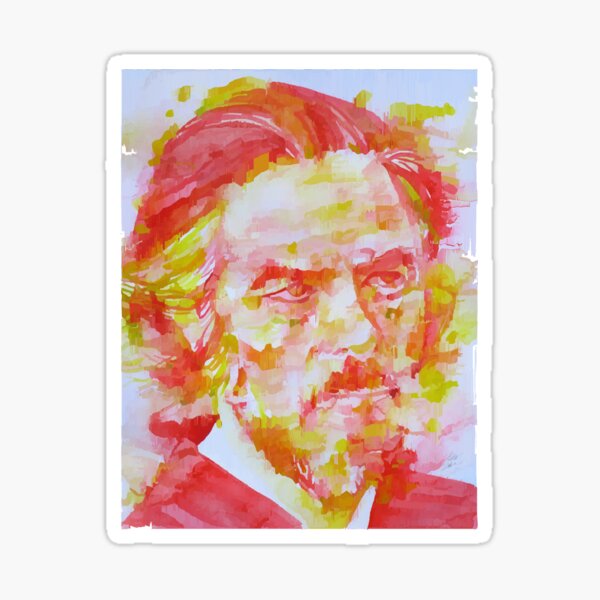 "ALAN WATTS - watercolor portrait" Sticker for Sale by Chesterc344d8 ...