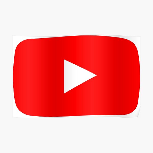 "Youtube" Poster for Sale by Abrarhussain | Redbubble
