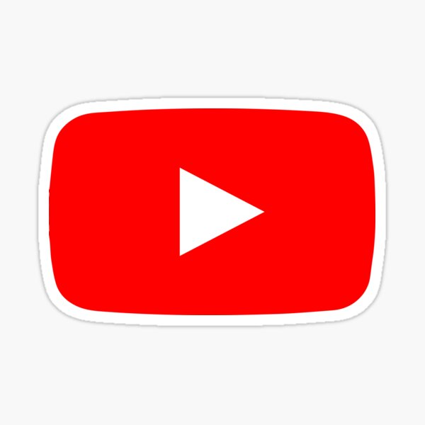 "Youtube" Sticker for Sale by Abrarhussain | Redbubble