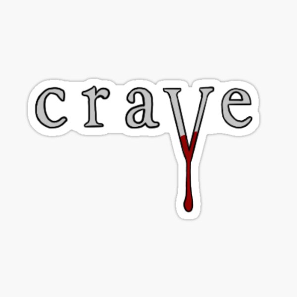 "Crave Title" Sticker for Sale by lazyloring | Redbubble
