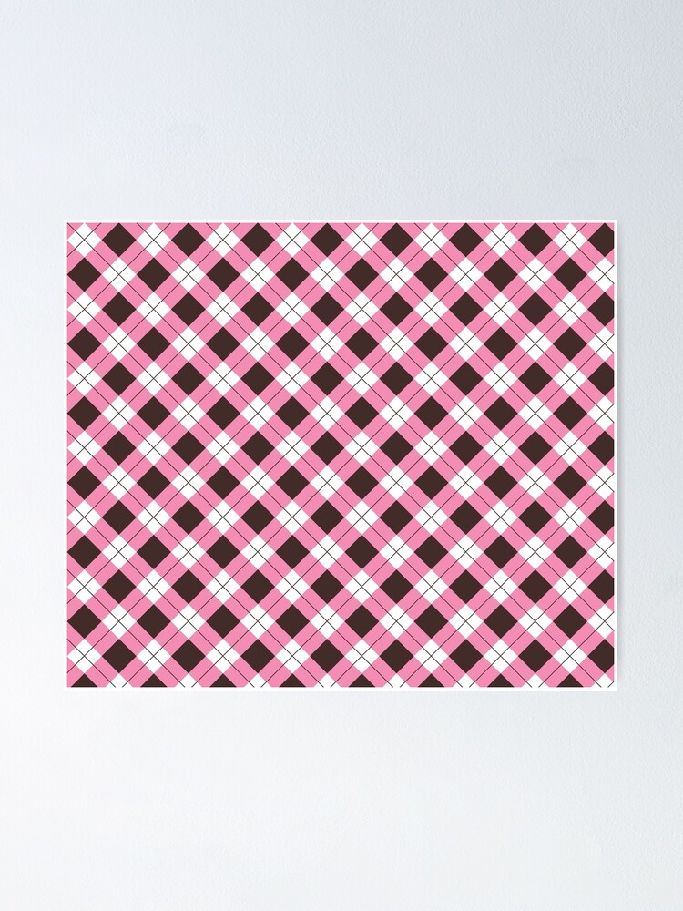 "Black Pink Plaid 12" Poster for Sale by Silpaza | Redbubble