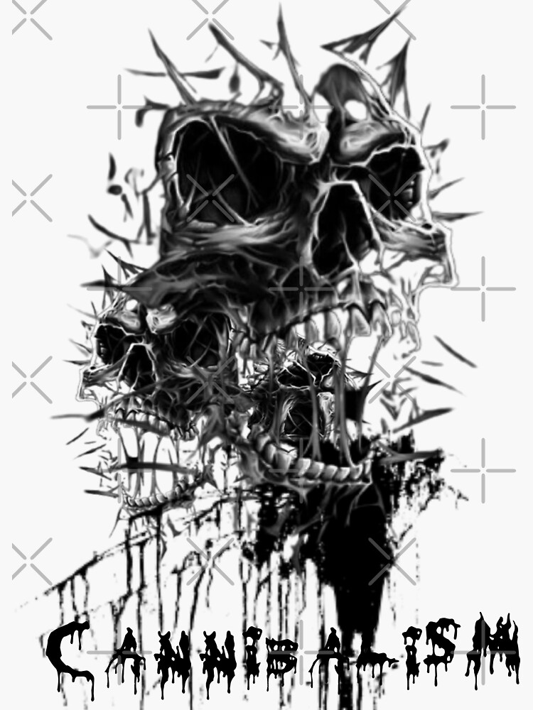 "Cannibalism." Sticker for Sale by YEREMEAS | Redbubble