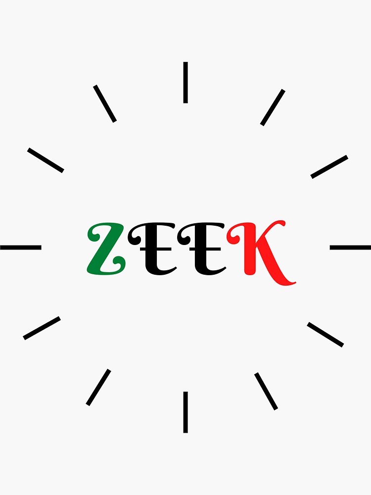 "ZEEK Design" Sticker for Sale by SandaruLakshan | Redbubble