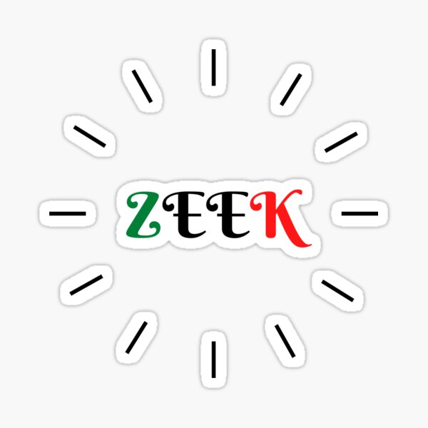 "ZEEK Design" Sticker for Sale by SandaruLakshan | Redbubble