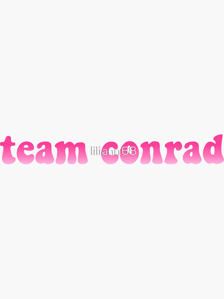 "team conrad the summer i turned pretty" Sticker by liliann68 | Redbubble