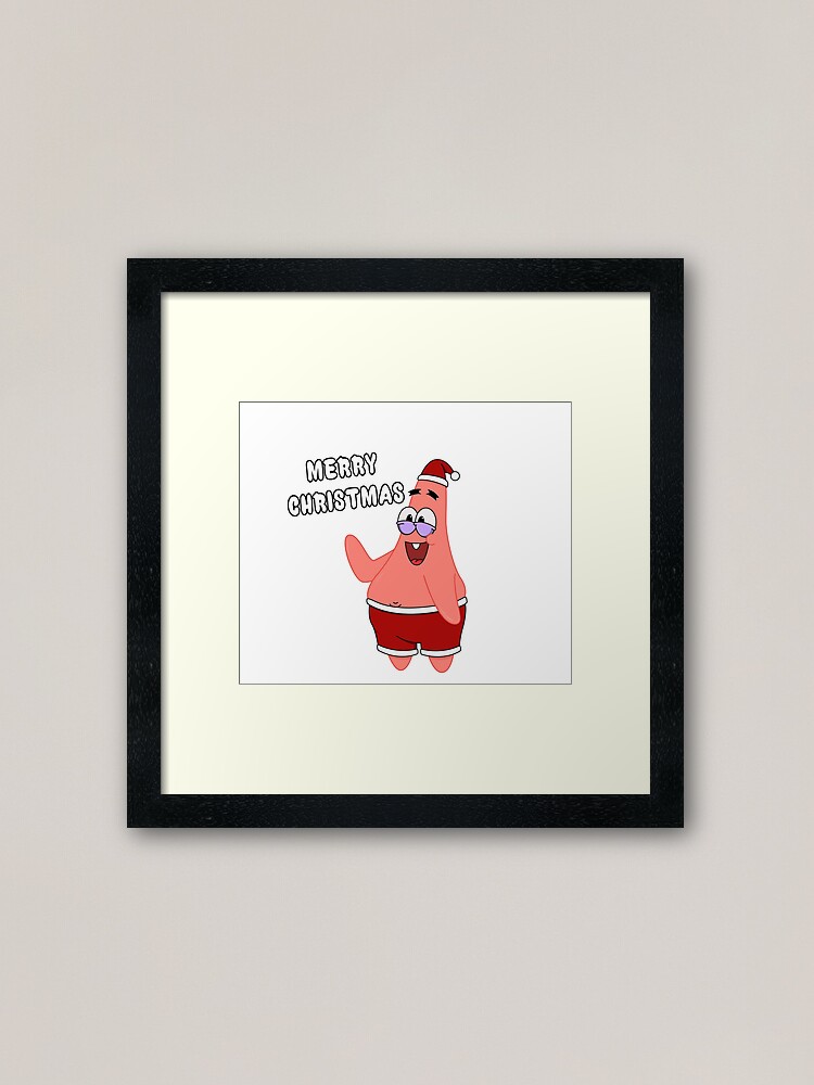 "Merry Christmas Patrick Star" Framed Art Print for Sale by LAZARE ...