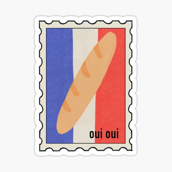 "baguette oui oui post stamp" Sticker for Sale by olgeek | Redbubble