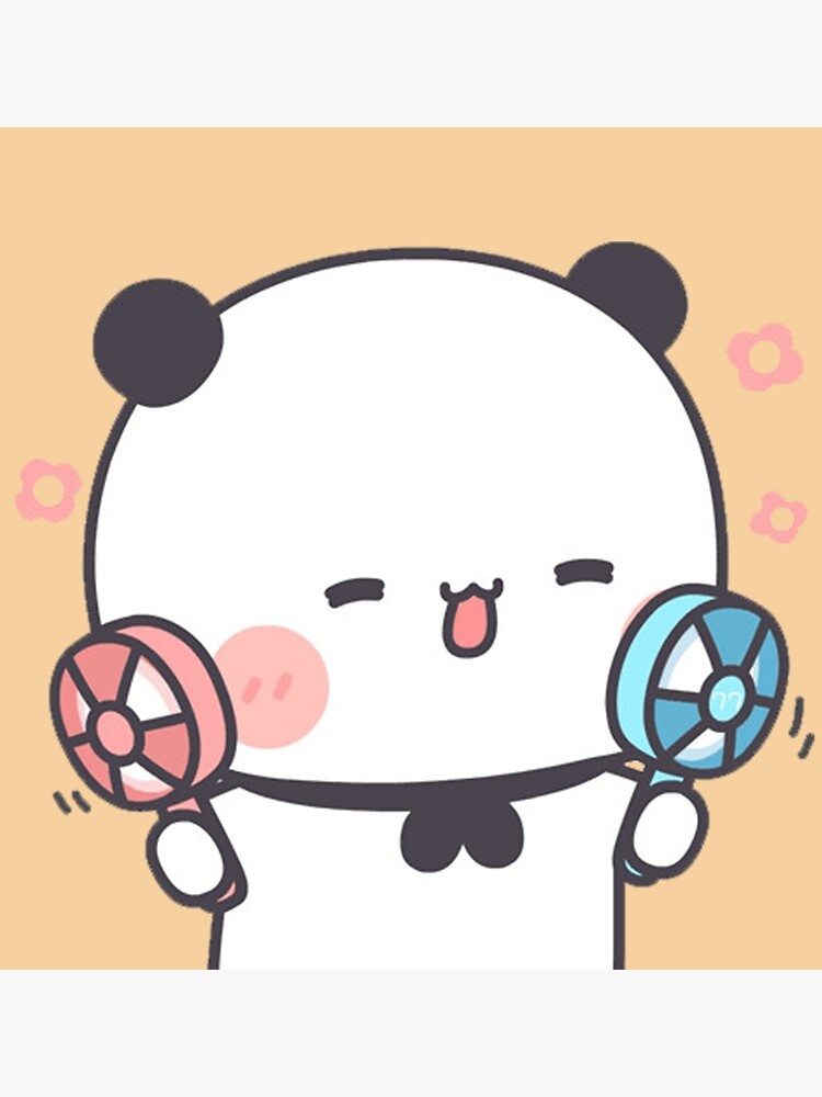 "Happy Bubu Is Using Mini Fans" Poster for Sale by gingersweet | Redbubble